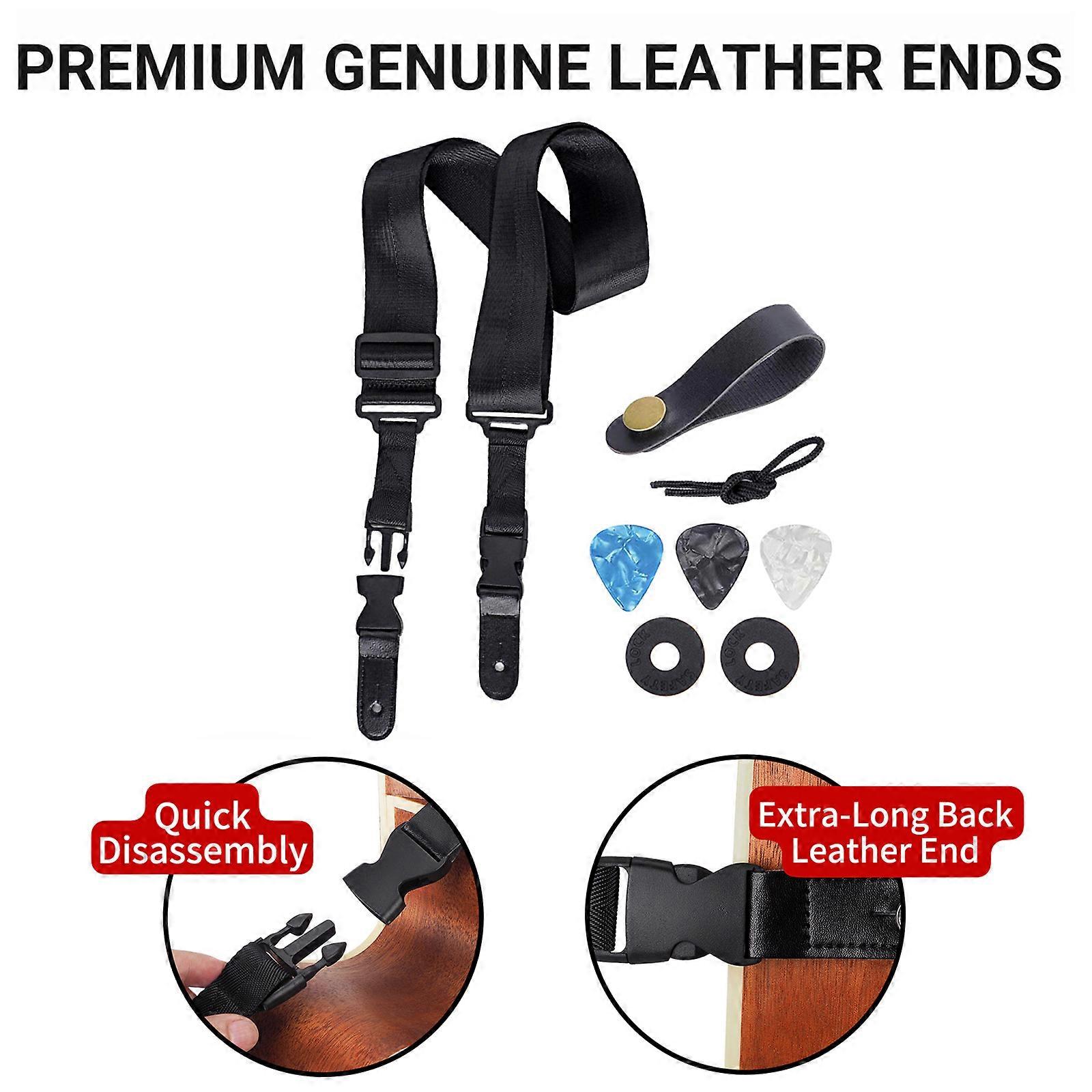 Soft Nylon Strap for Acoustic/Electric Bass and Guitar, Length ...