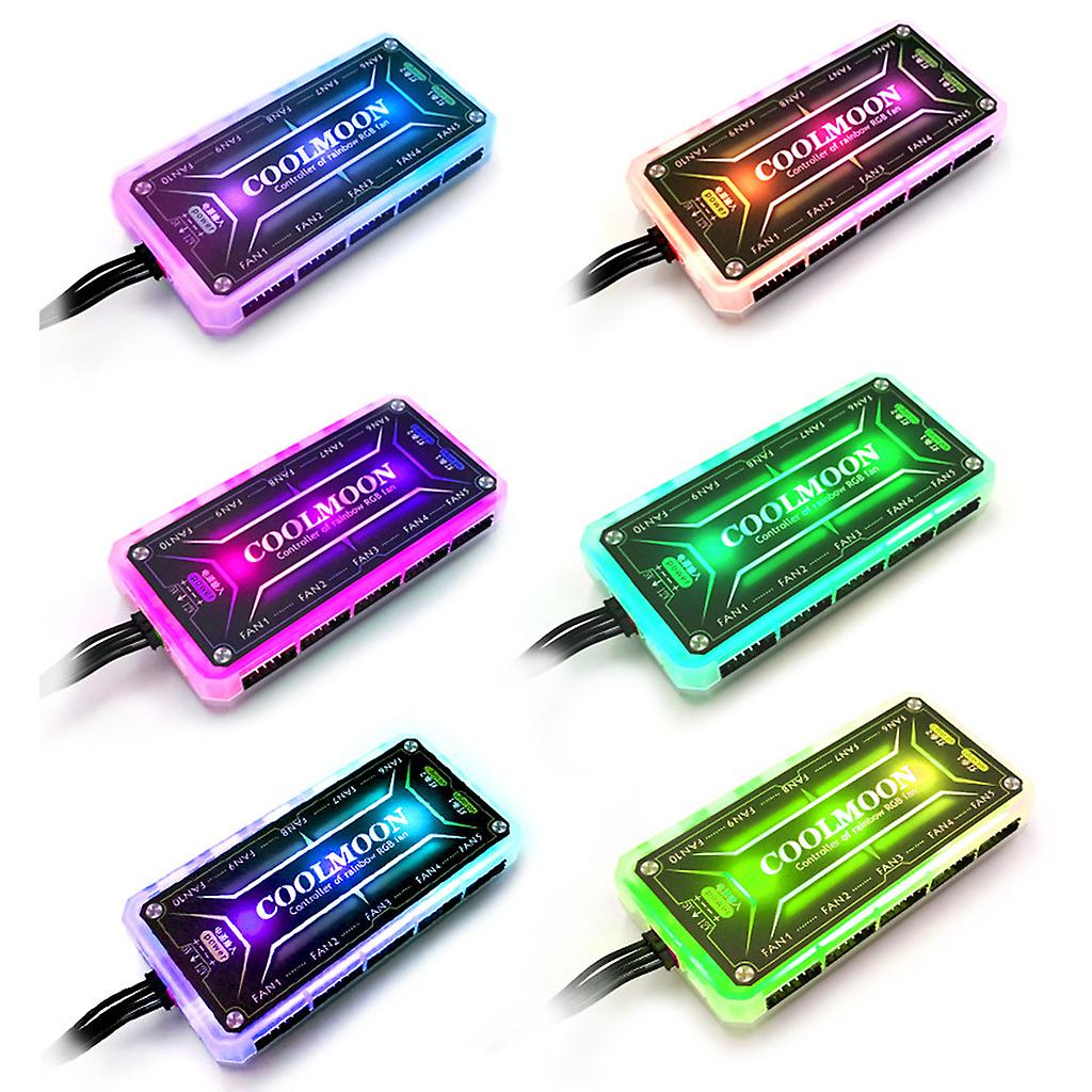 Coolmoon Computer Box Fan Intelligence Music Controller Remote Control ...