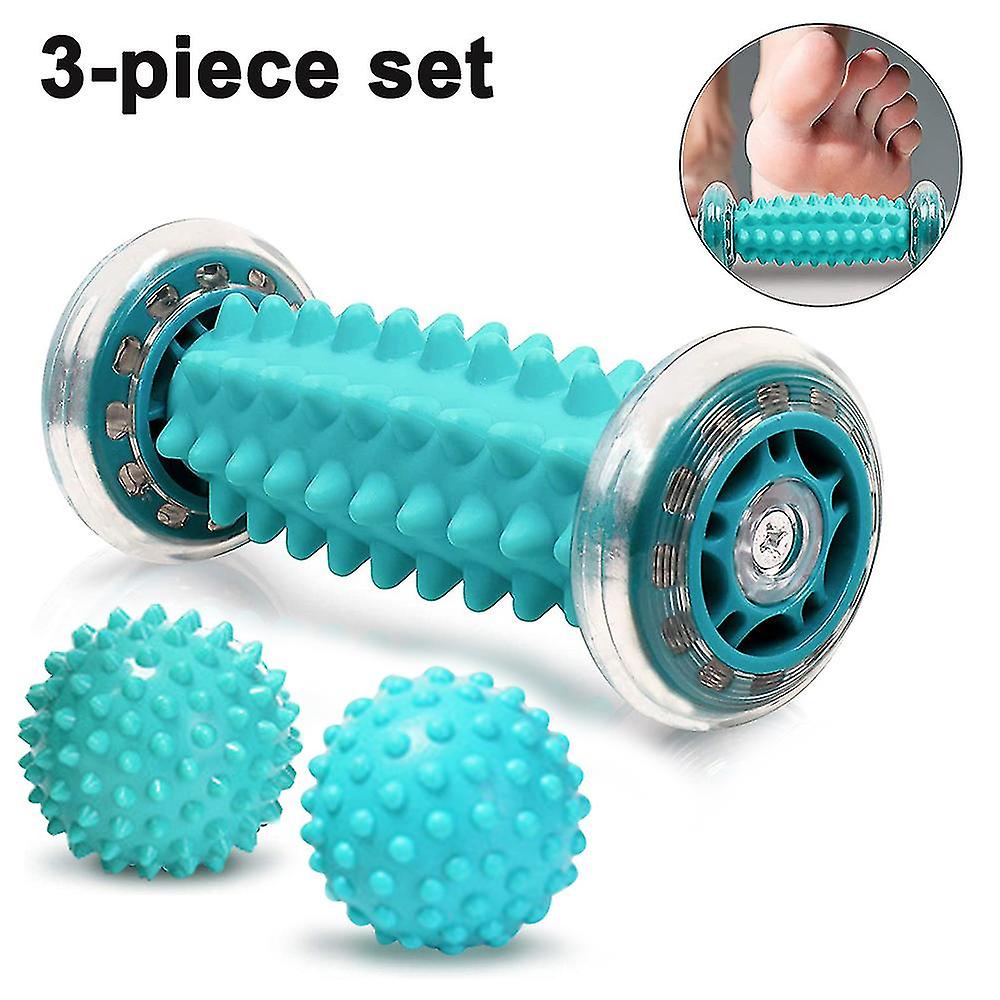 Foot Massage Roller And Spiky Massage Ball Set For Plantar Fasciitis ...