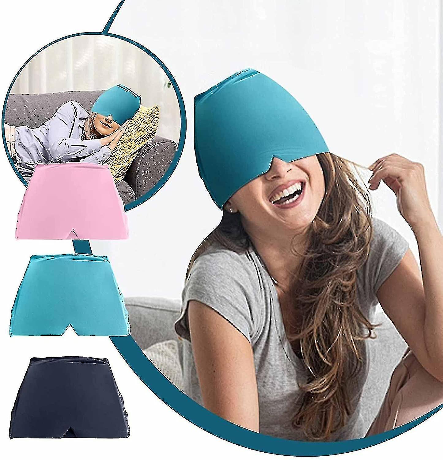 Headache Ice Cap Hot Cold Therapy Pain Relief Cap Hat Black/pink/blue ...