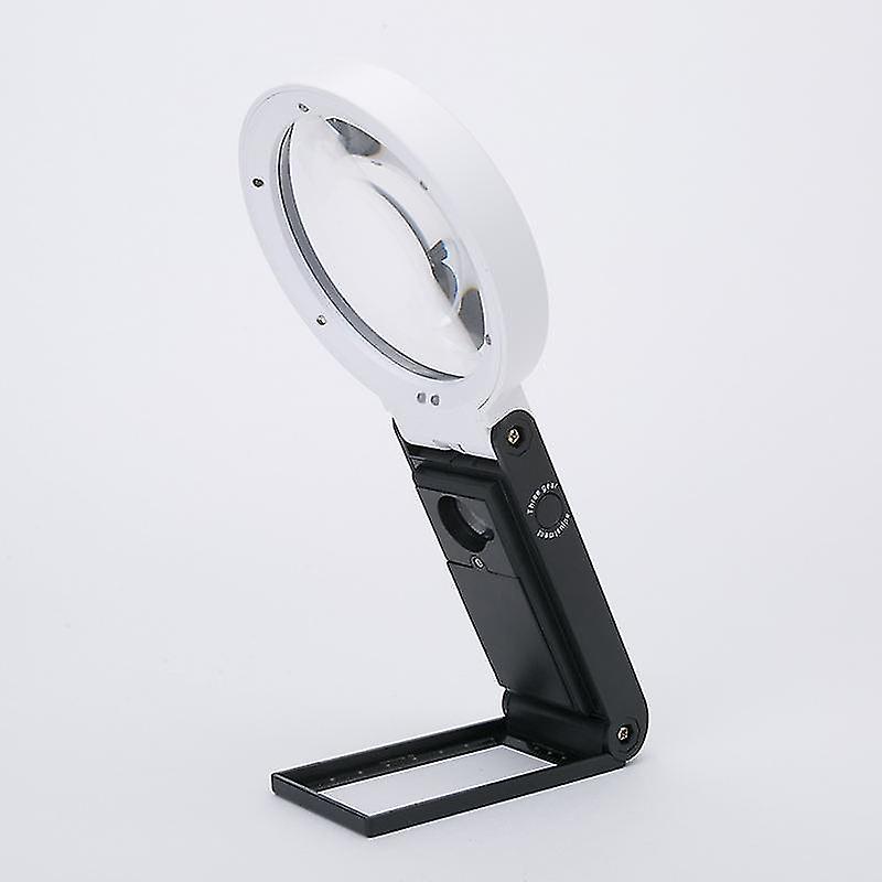 30x 40x Magnifying Glass With Light And Stand, Folding Design 18 Led ...