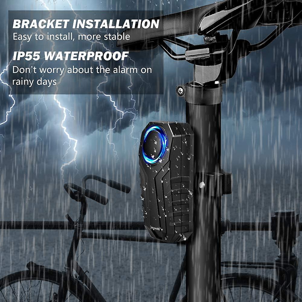 Anti-theft Bike Alarm With Mount, Burglar Vibration Motorcycle Bicycle ...