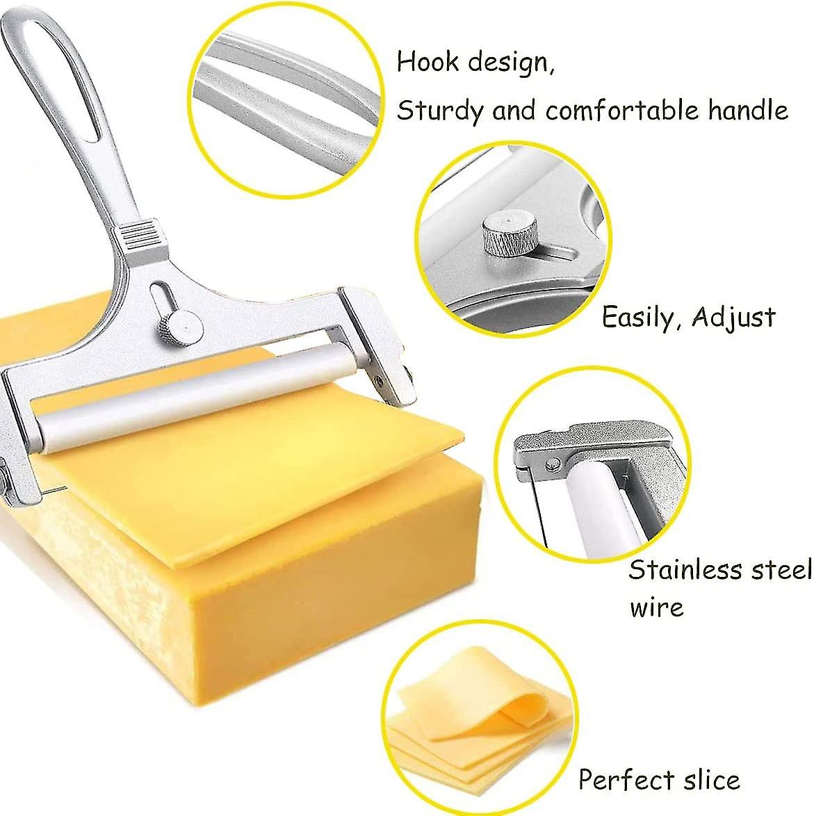 Cheese Slicer With Wire, Adjustable Thickness Cheese Cutter | Fruugo UK