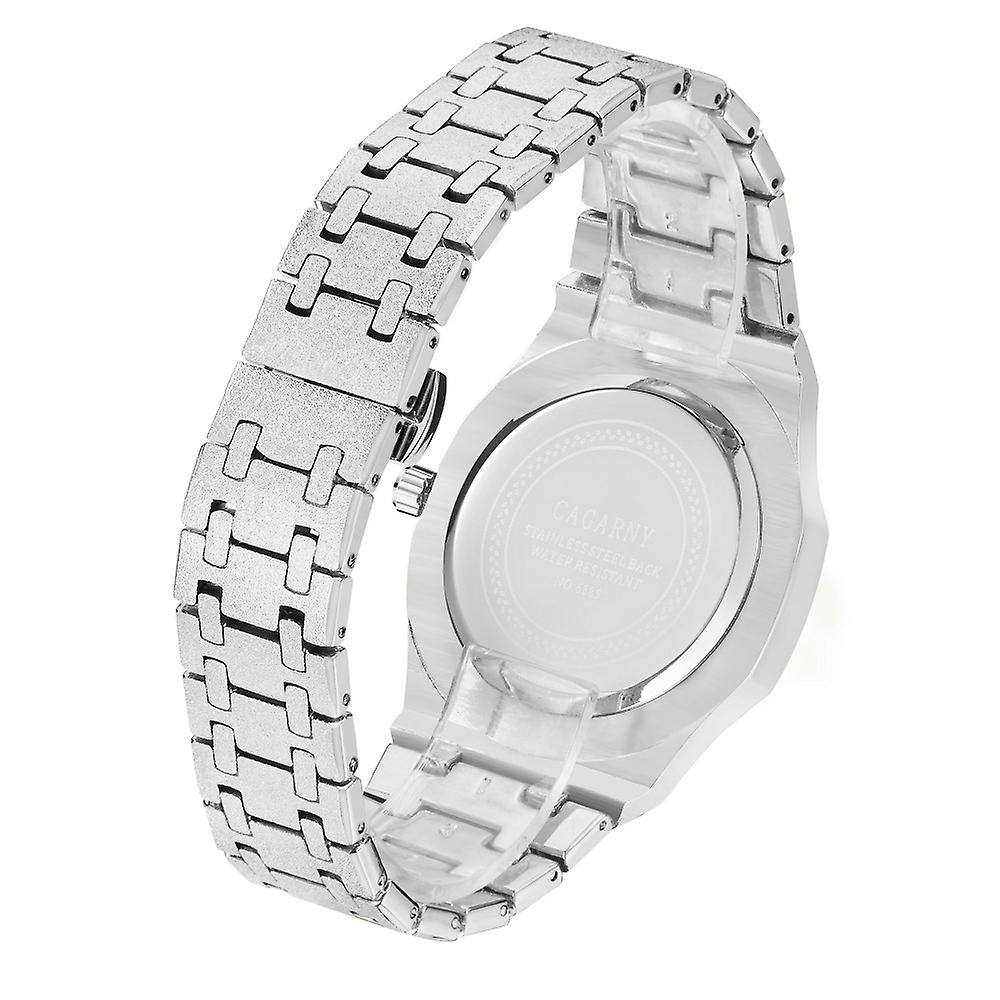 Geometric Polygon Dial Quartz Dual Movement Watch | Fruugo UK