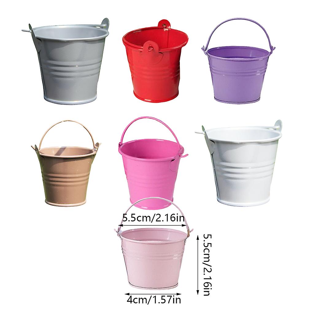 1/2/3/5 Metal Storage Bucket Gift Box Wedding Party Souvenirs Pails ...