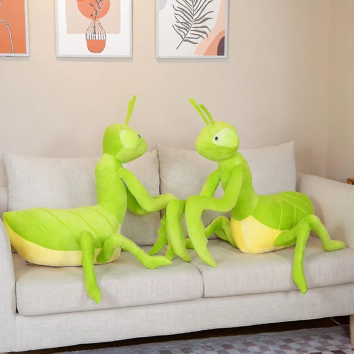 70cm Kawaii Green Praying Mantis Plush Toy Simulation Stuffed Animal ...