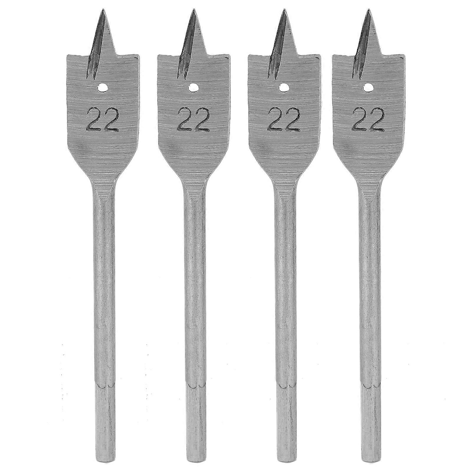4Pcs Flat Wood Drill Bit Set High Carbon Steel Spade Boring Woodworking ...