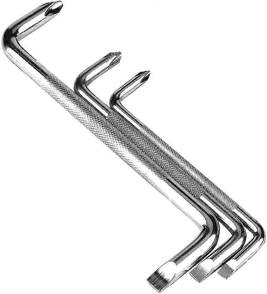 3 Pcs Screwdriver Set, Chrome Vanadium Steel Double Head Z Shape Right ...