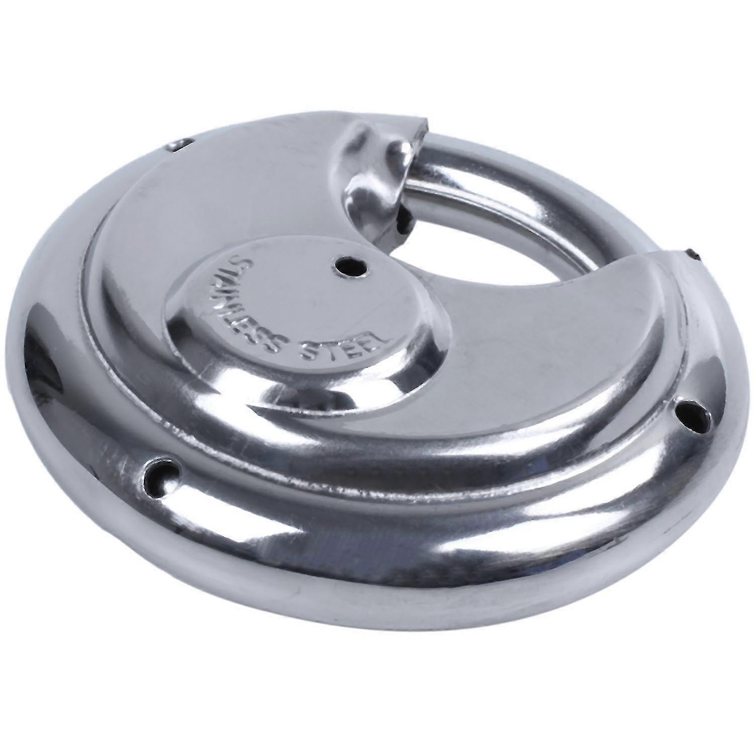 1x Padlocks Heavy Duty 70mm Round Circular Disc Padlock With 1 Keys ...