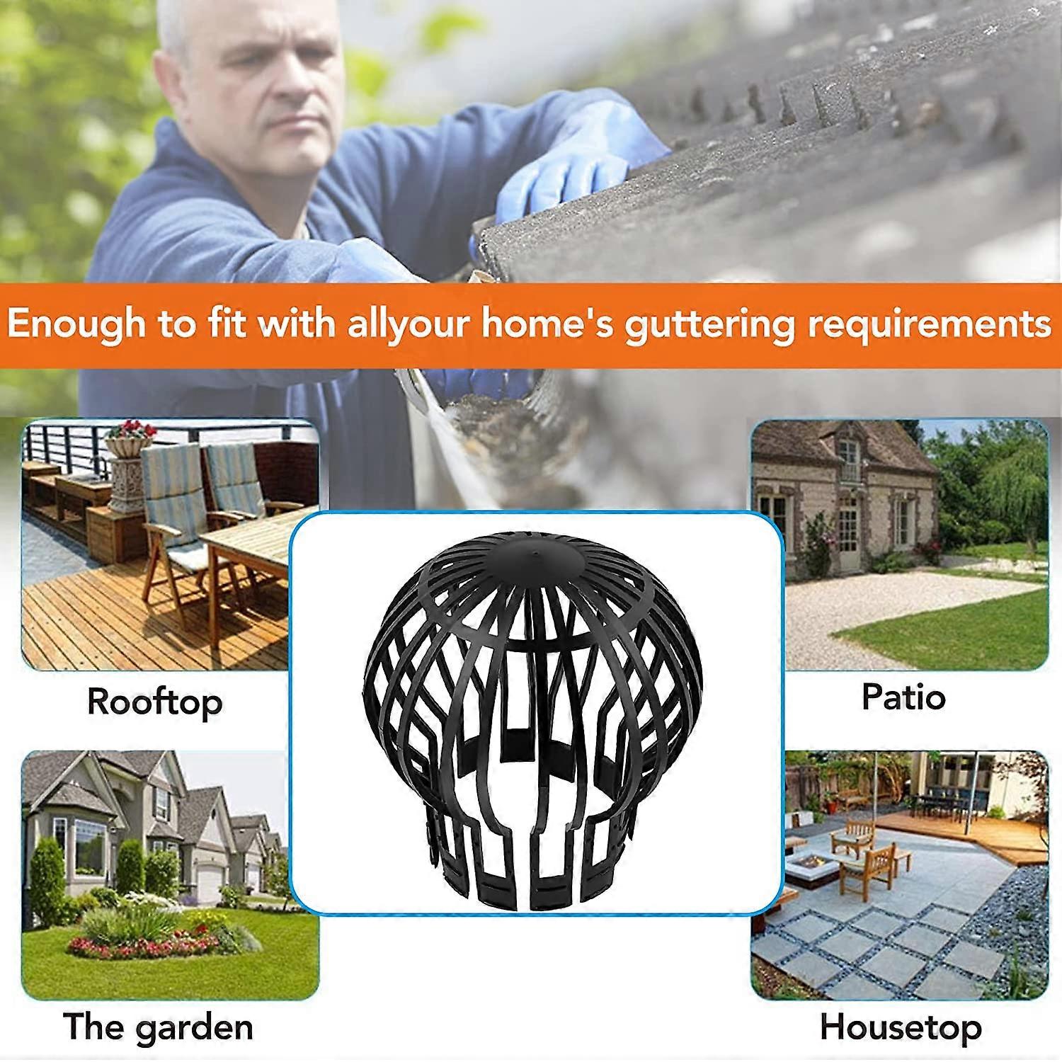 4 Pack Gutter Strainers Gutter Guards 14.5 * 11(Diameter X Height ...