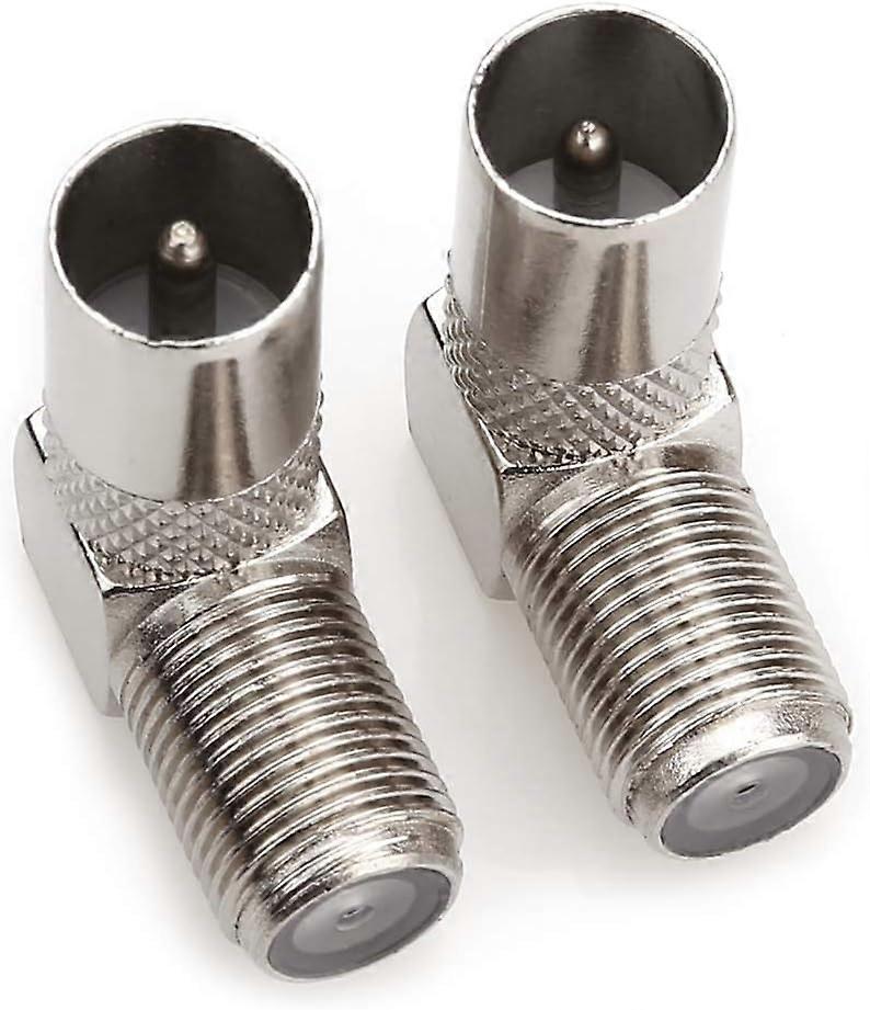 2025,Coaxial Male TV Antenna Plug to F Plug 90 Degree Right Angle ...