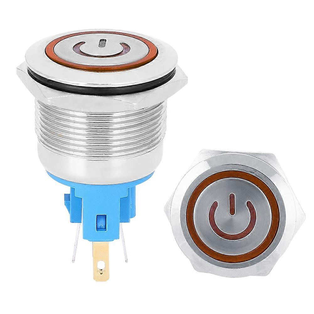 2Pcs DC12-24V 22mm 6 Pin Stainless Steel Self Locking Push Button ...