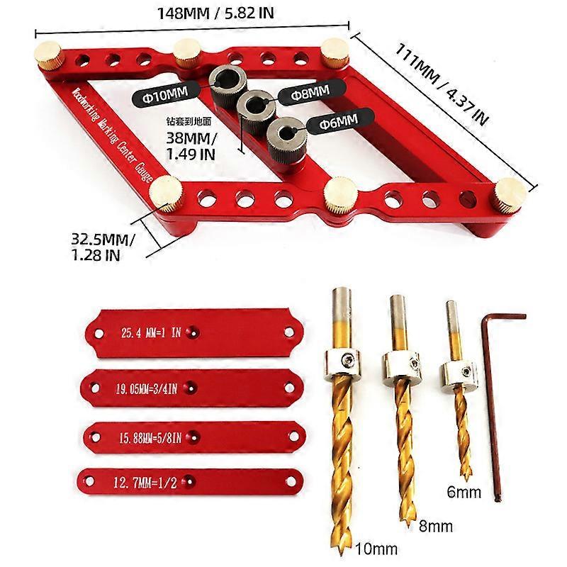 Self-centering Drill Puncher Scriber Round Dowel Straight Hole Puncher ...