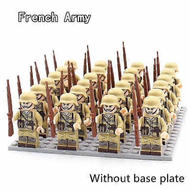 24pcs/lot WW2 Military Soldier Array Soviet US UK China Building Blocks ...