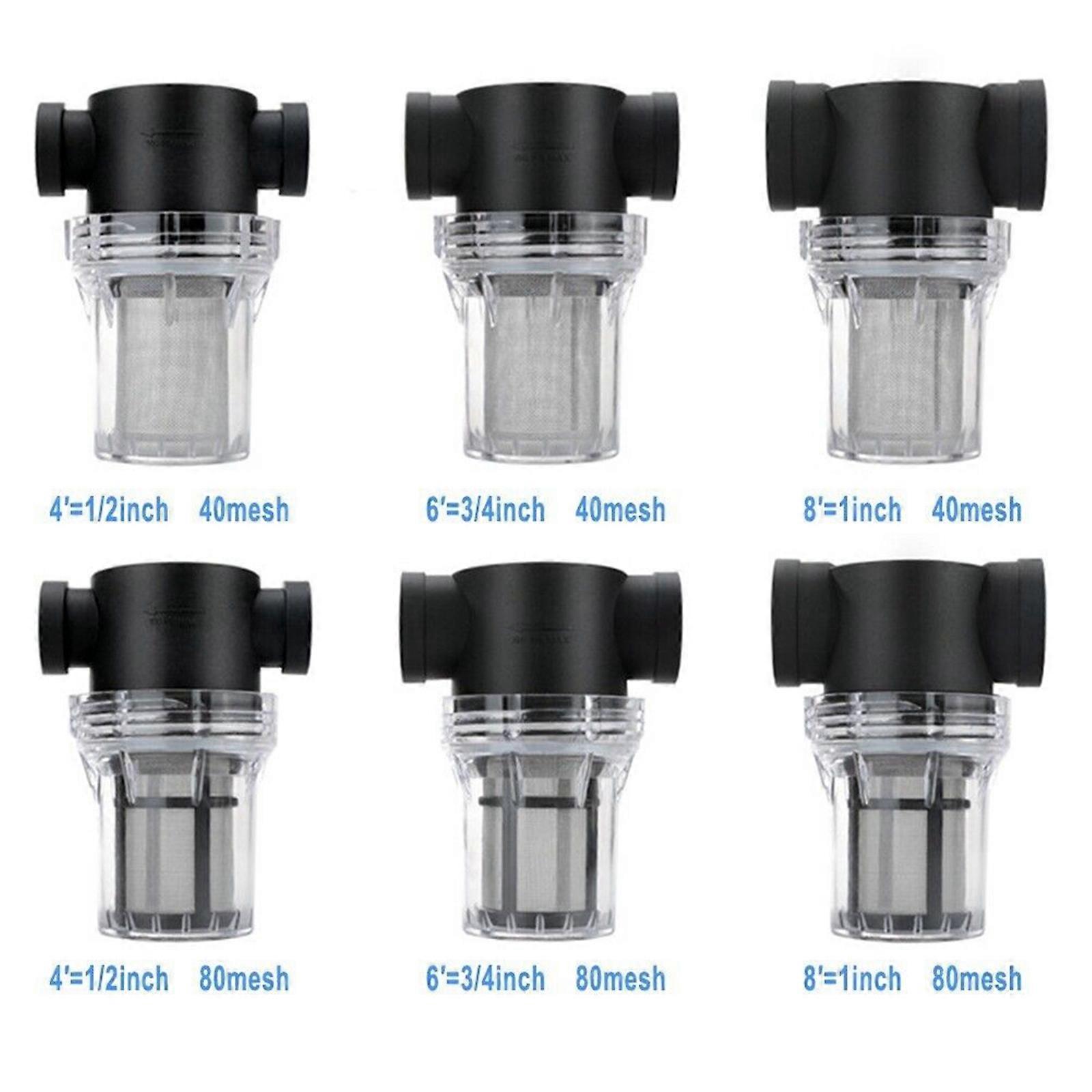 40/80Mesh Inline Mesh Strainer Water Pump Filter Screen Garden ...