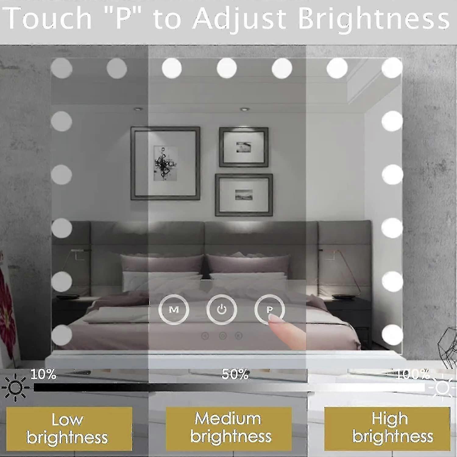 3 Color Light & 14 Dimmable LED Bulbs, Usb Charging Port For 70 X 55 ...