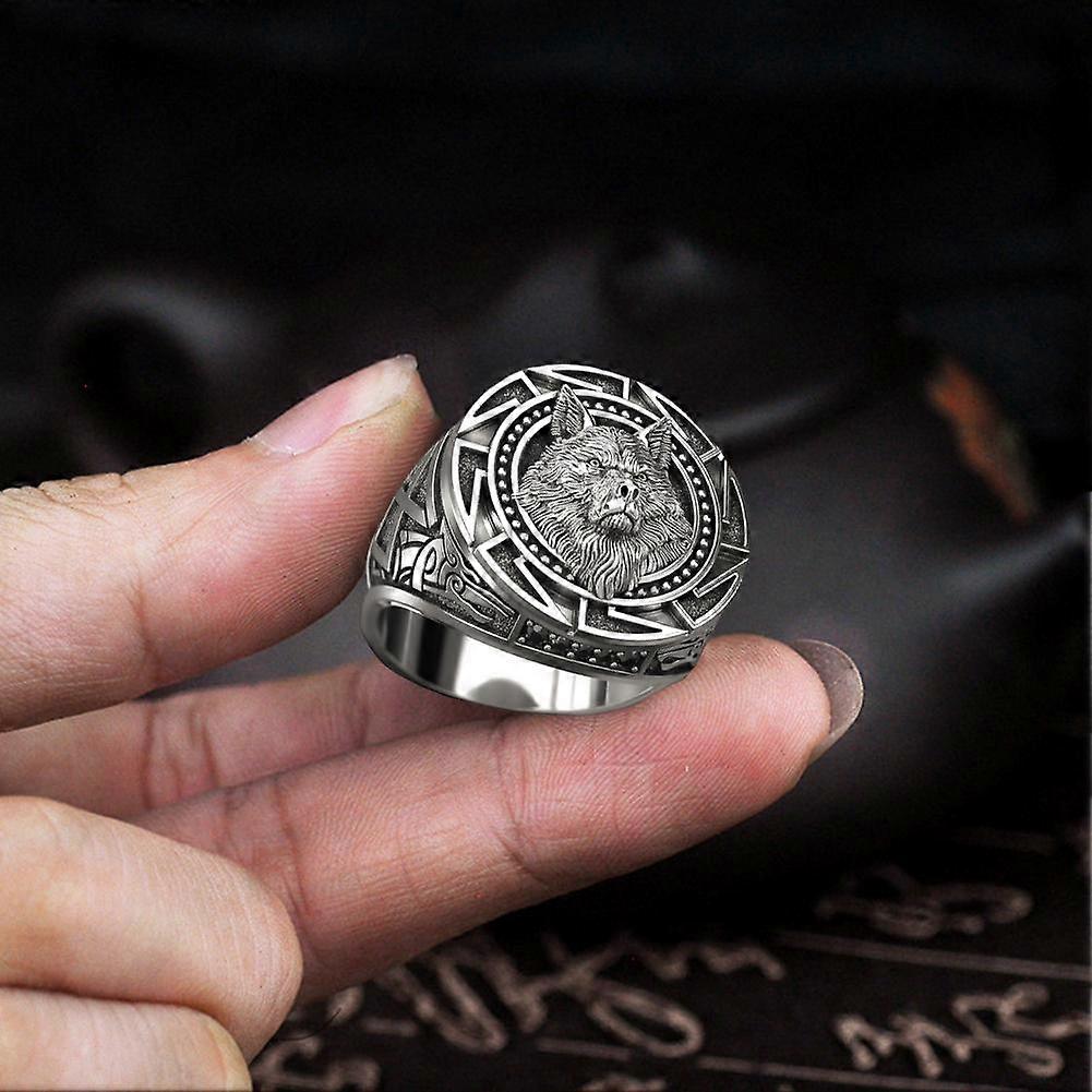 Punk Silver Wolf Hand Pattern Mens Ring Personality Mens Rings Fashio ...