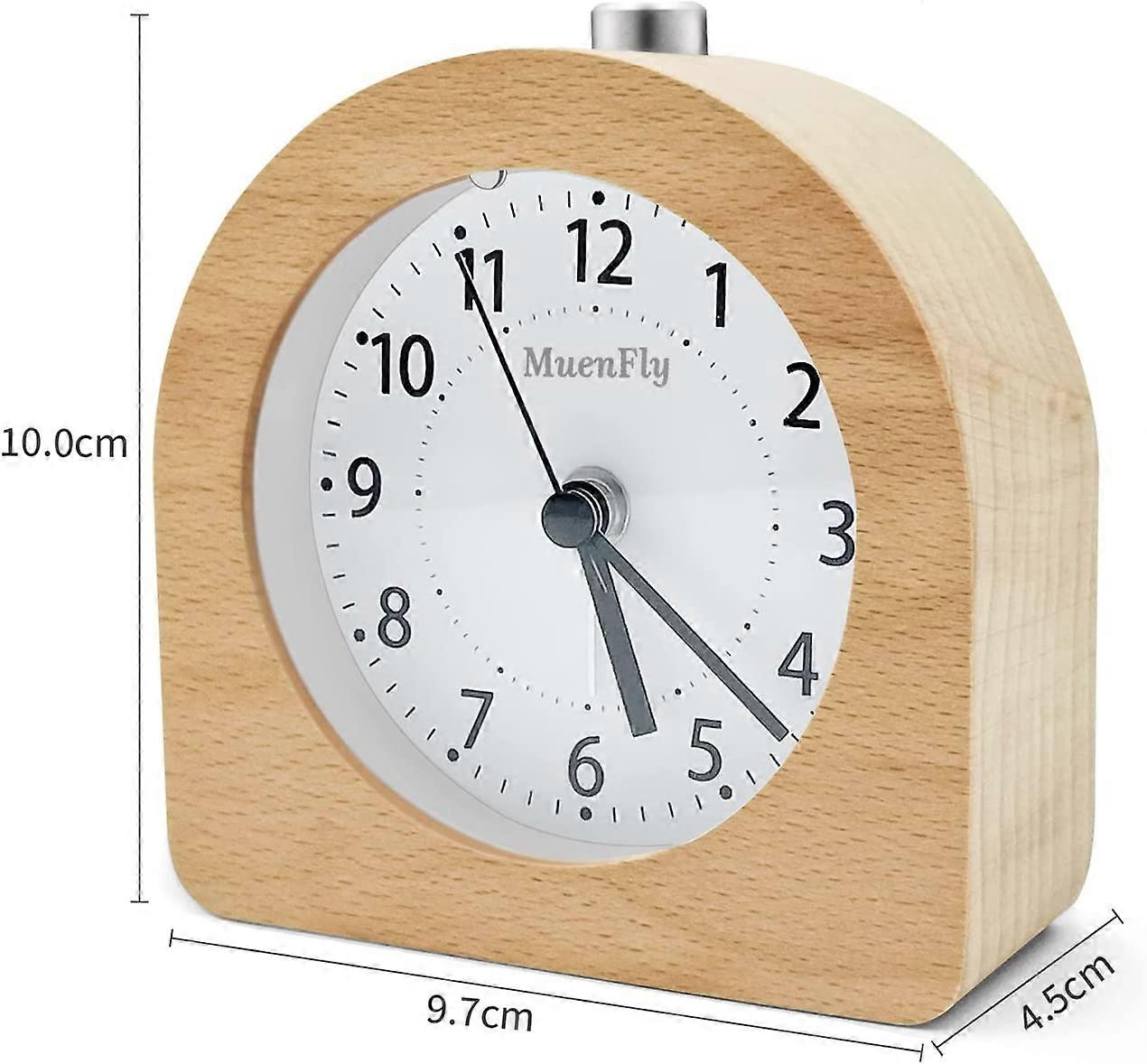 Alarm Clock Battery Operated Snooze Function Alarm Clock Travel Wood ...