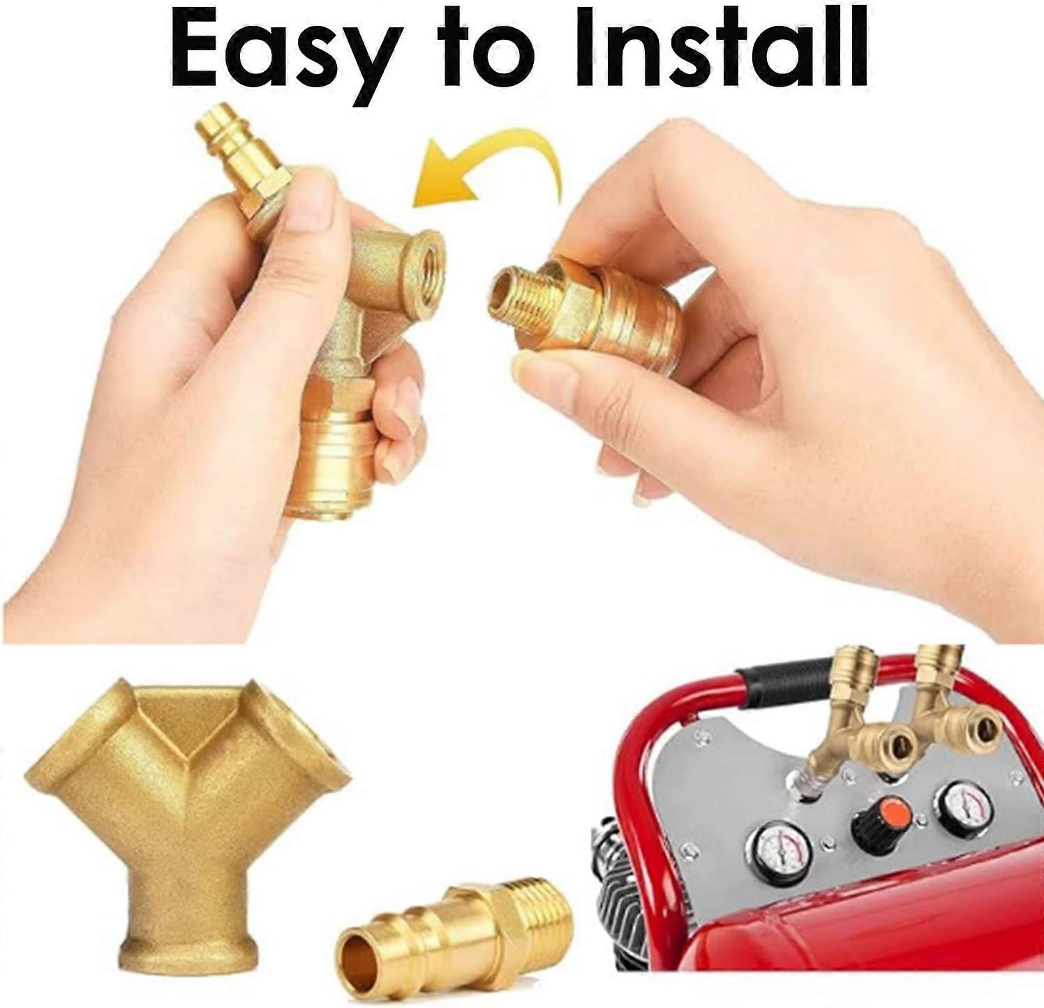 perfect 3 Way Compressed Air Distributor, Brass Compressed Air ...