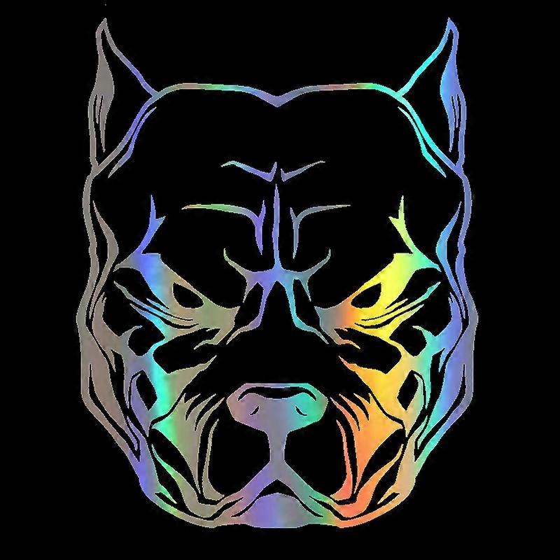 Motorcycle Sticker Dog Pattern Pit Bull Pitbull Reflective Car Stickers ...