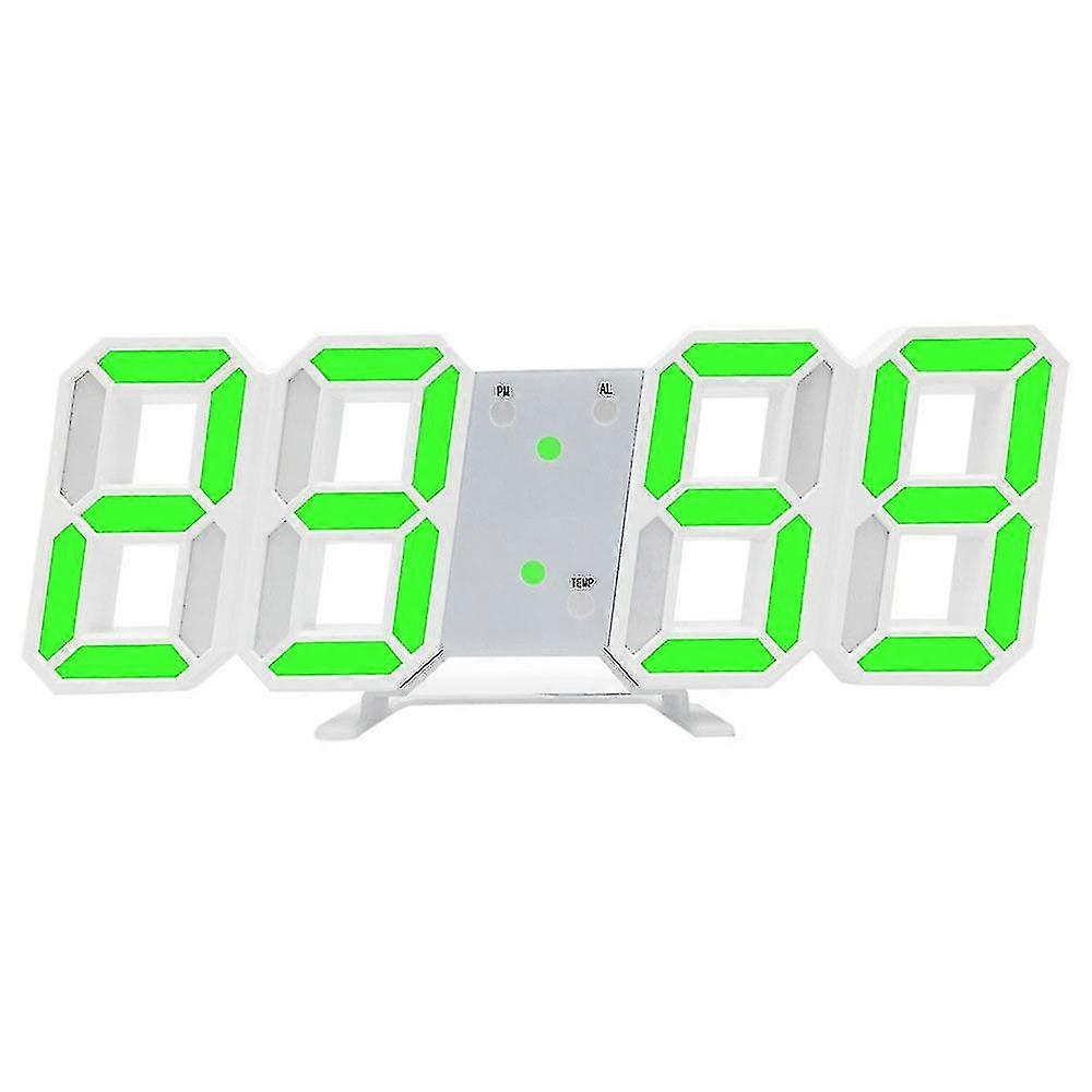 Led Digital Wall Clock 3d Design Larger Numbers Alarm Clock Time Clock ...