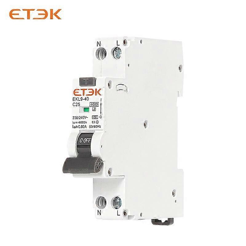ETEK RCBO Type A Residual Automatic Circuit Breaker 6KA 1P+N 2P 16a 20a Curve CWith Over Current ...