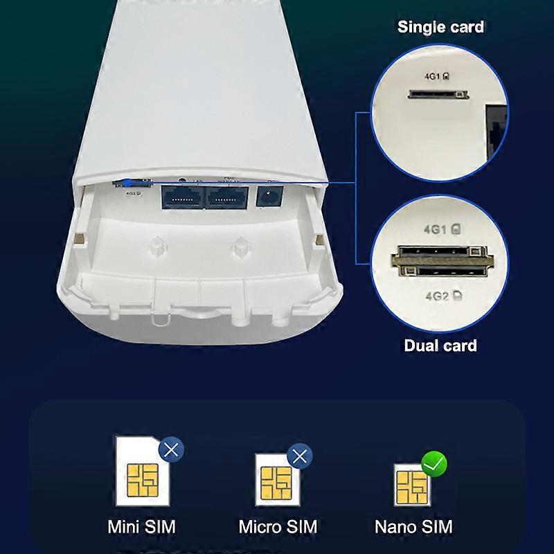 Cioswi Outdoor 4G Router Waterproof Dual SIM Card 300Mbps Home Wireless ...