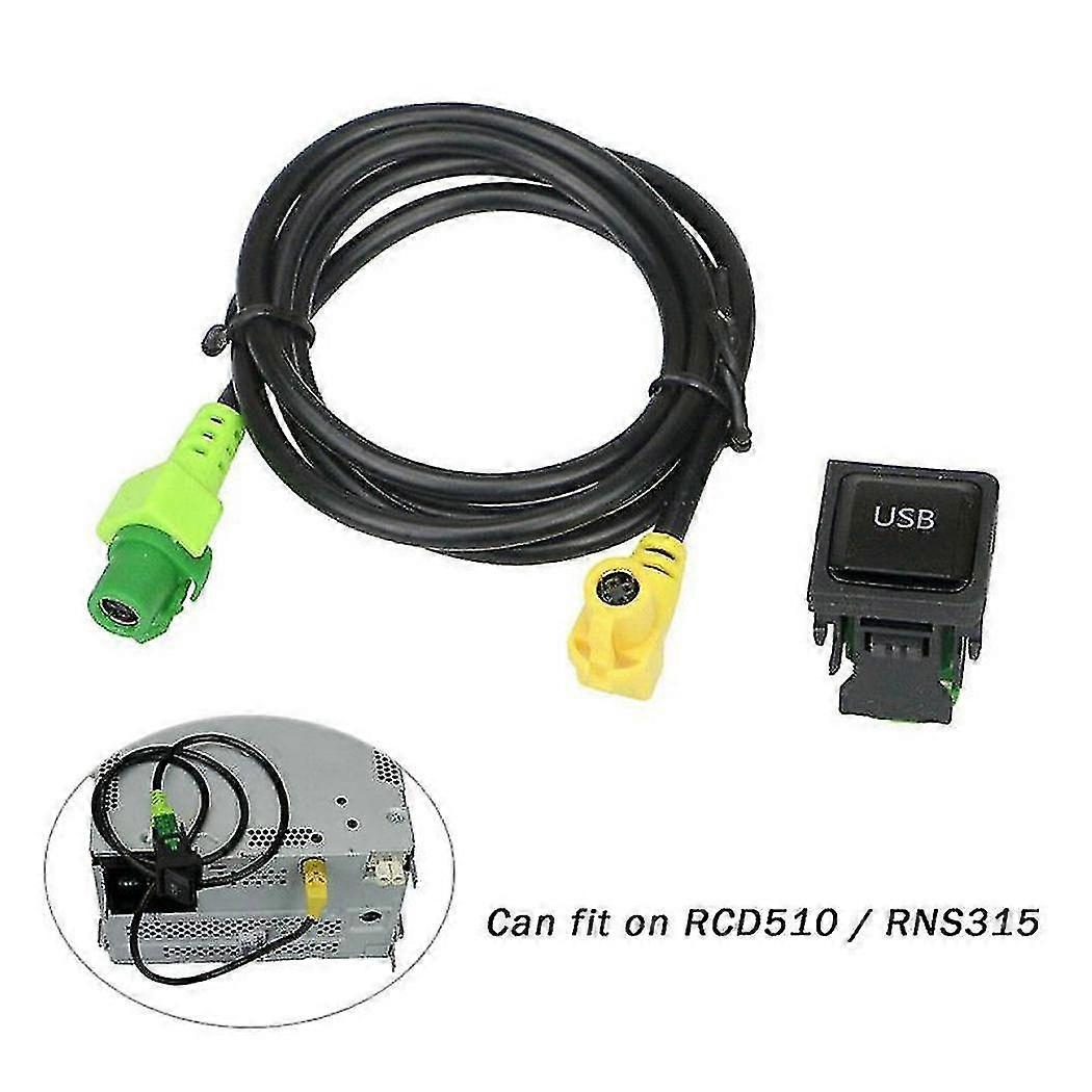 Car Usb Aux Switch Cable Usb Audio Adapter Rcd510 Rns315 For- B6 B7 ...