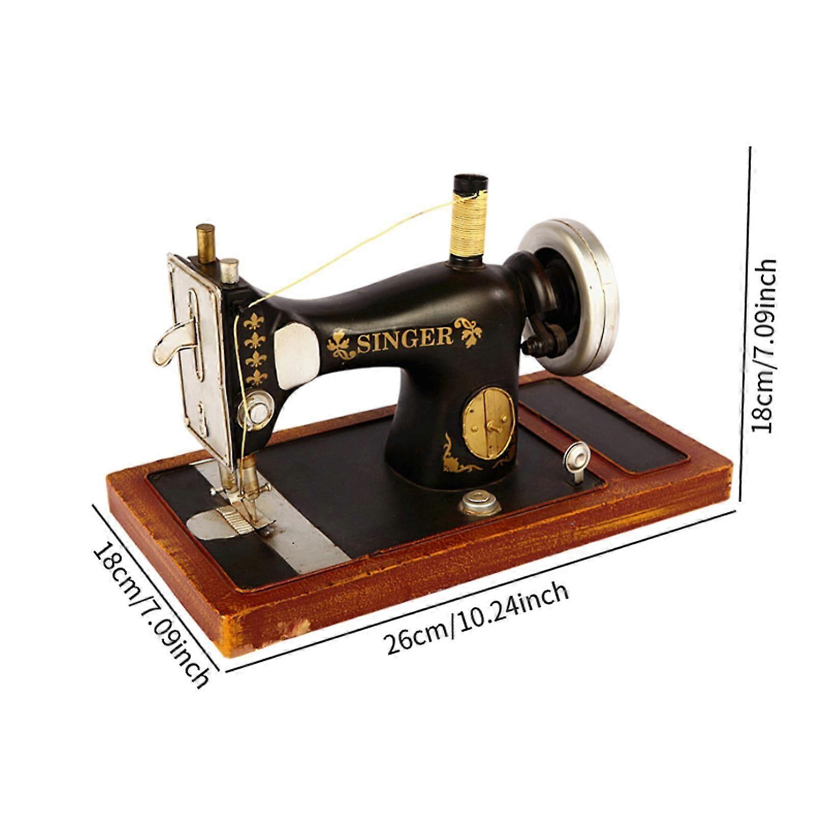 Vintage Sewing Machine Model Retro Sewing Machine Ornament for Shop ...
