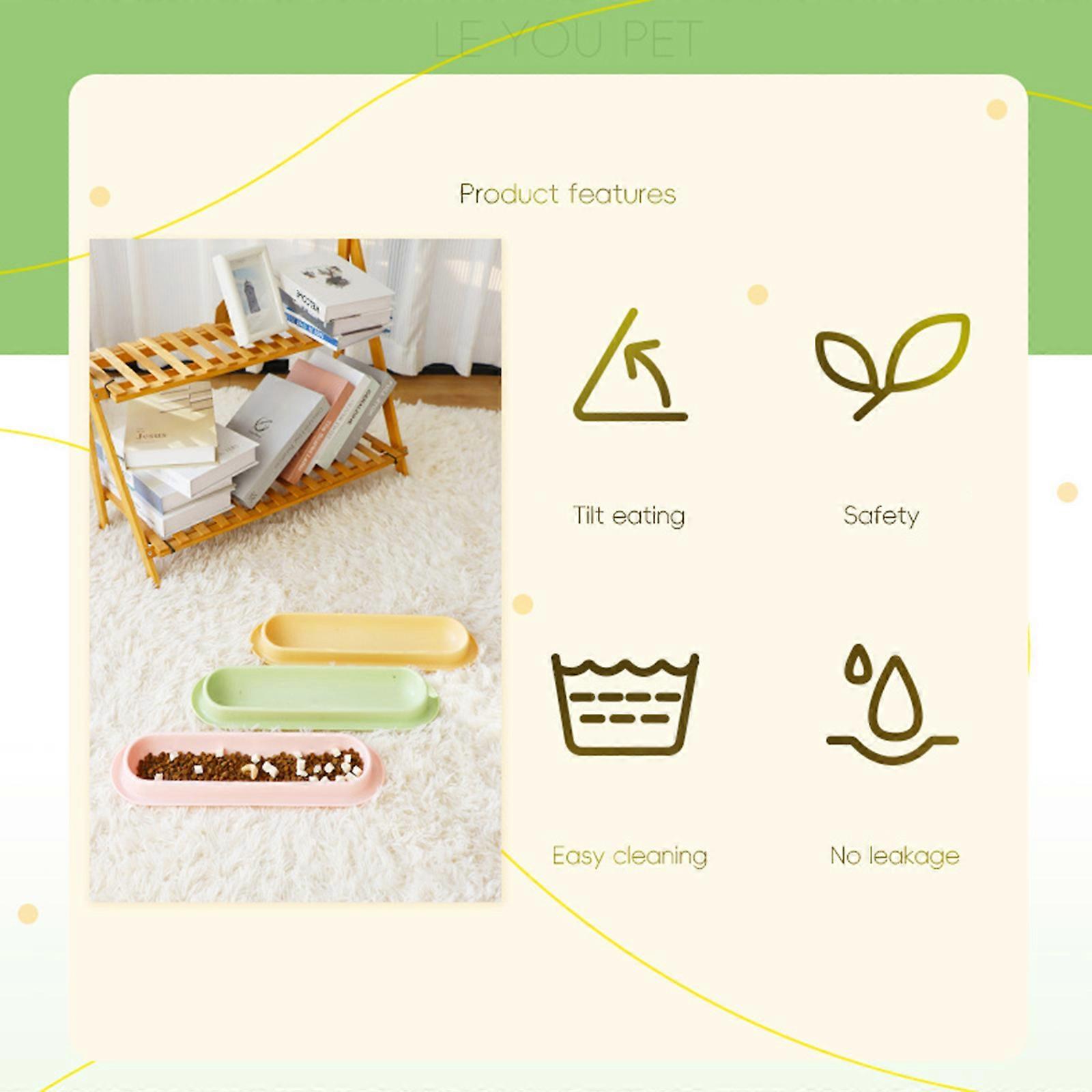 3pcs Multiple Cats Dining Skidproof Base Cats Feeding Plate Cats ...