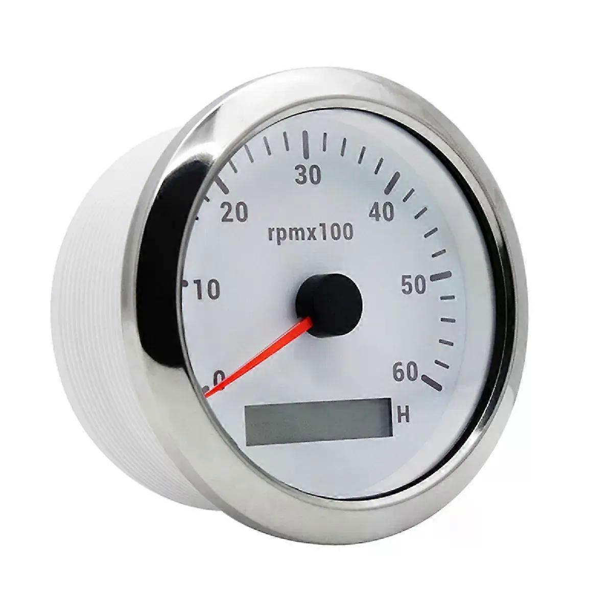 85mm Tachometer 6000/8000 RPM Tacho With 7 Colors Backlight Hour Meter ...