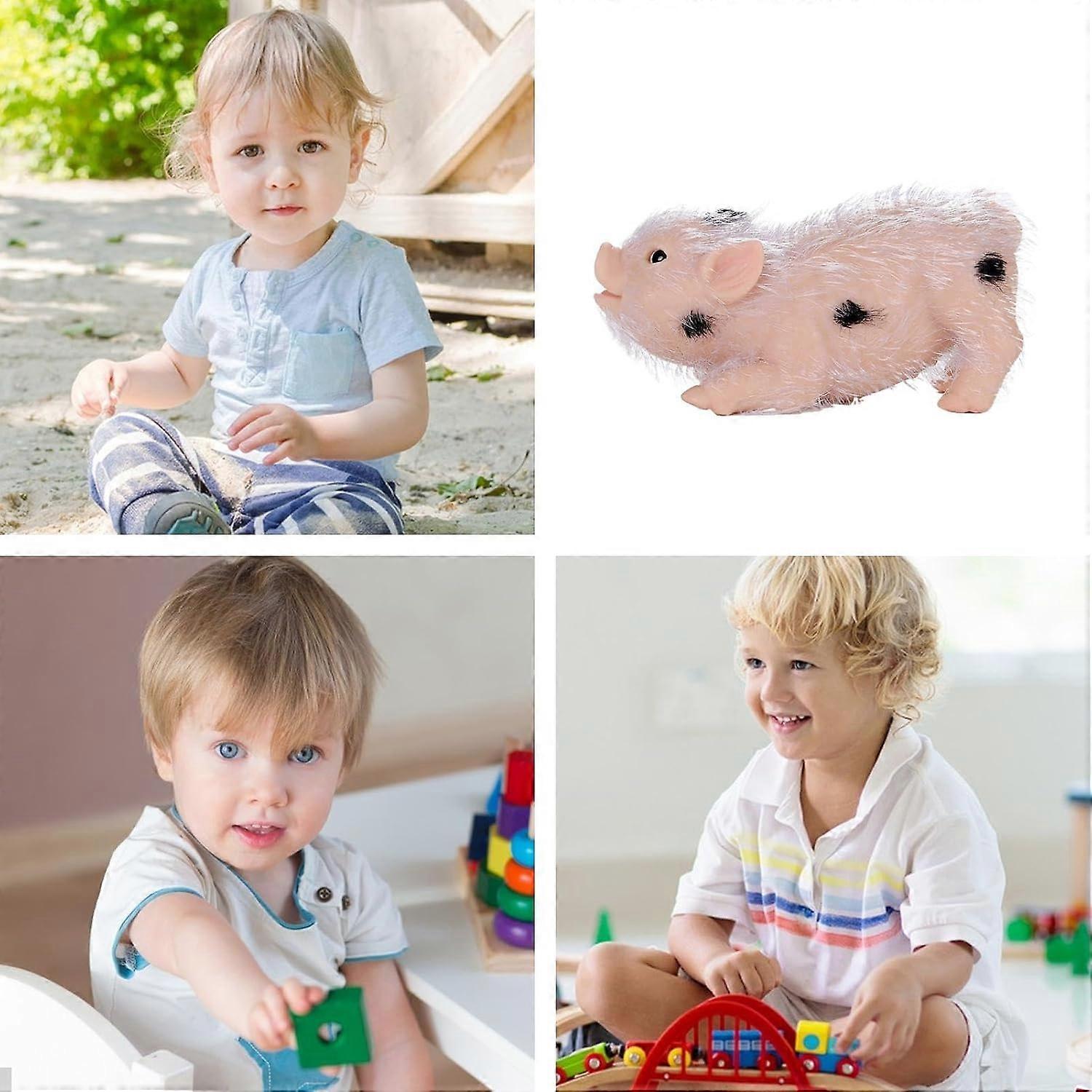 Realistic Animal Pigs - Cute Full Silicone Piglet Toy, Miniature Soft ...