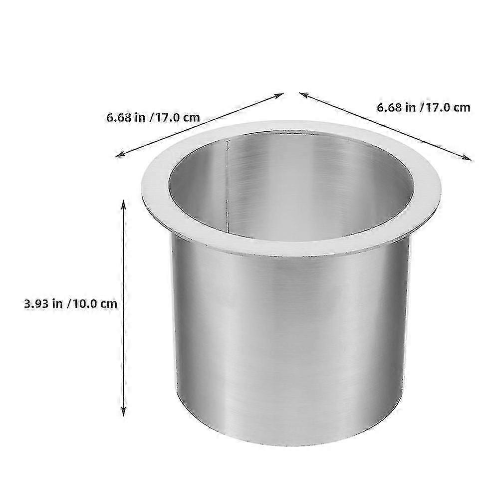 Kitchen Counter Trash Chute Stainless Steel Round Built-in Waste Bin ...