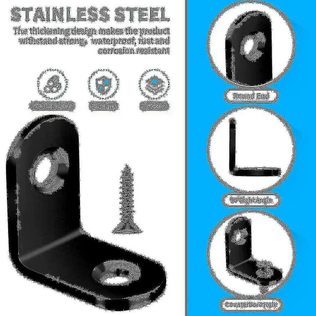 40pcs L Bracket Angle Bracket Set,90 Degree Right Angle Bracket, Metal ...