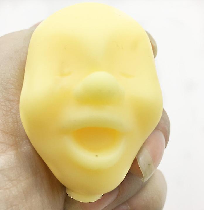 Large Yellow Giant Squishy Face Human Funny Ball Pressure Reduce Anti ...