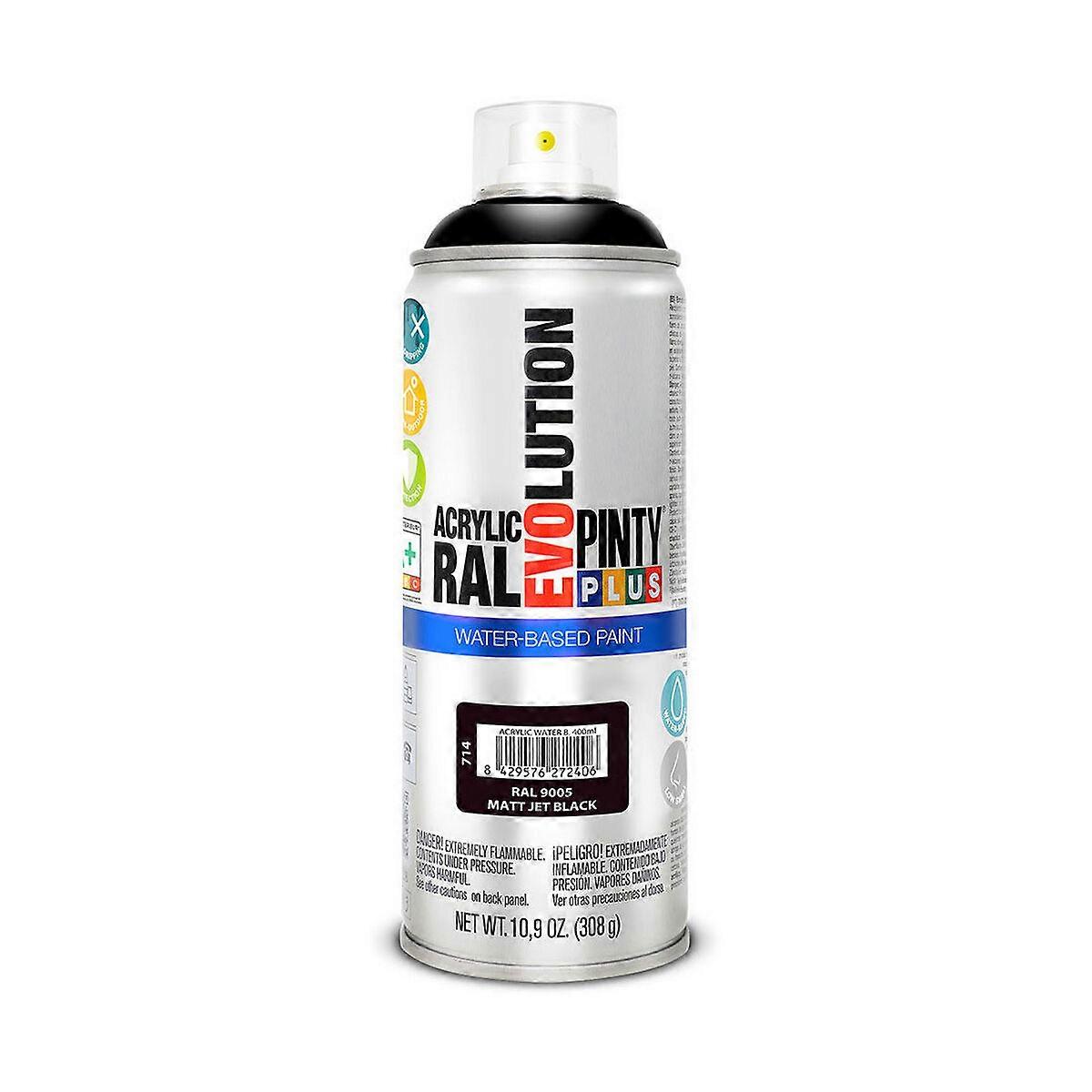 Spray paint Pintyplus Evolution RAL 9005 400 ml Matt Water based Jet ...