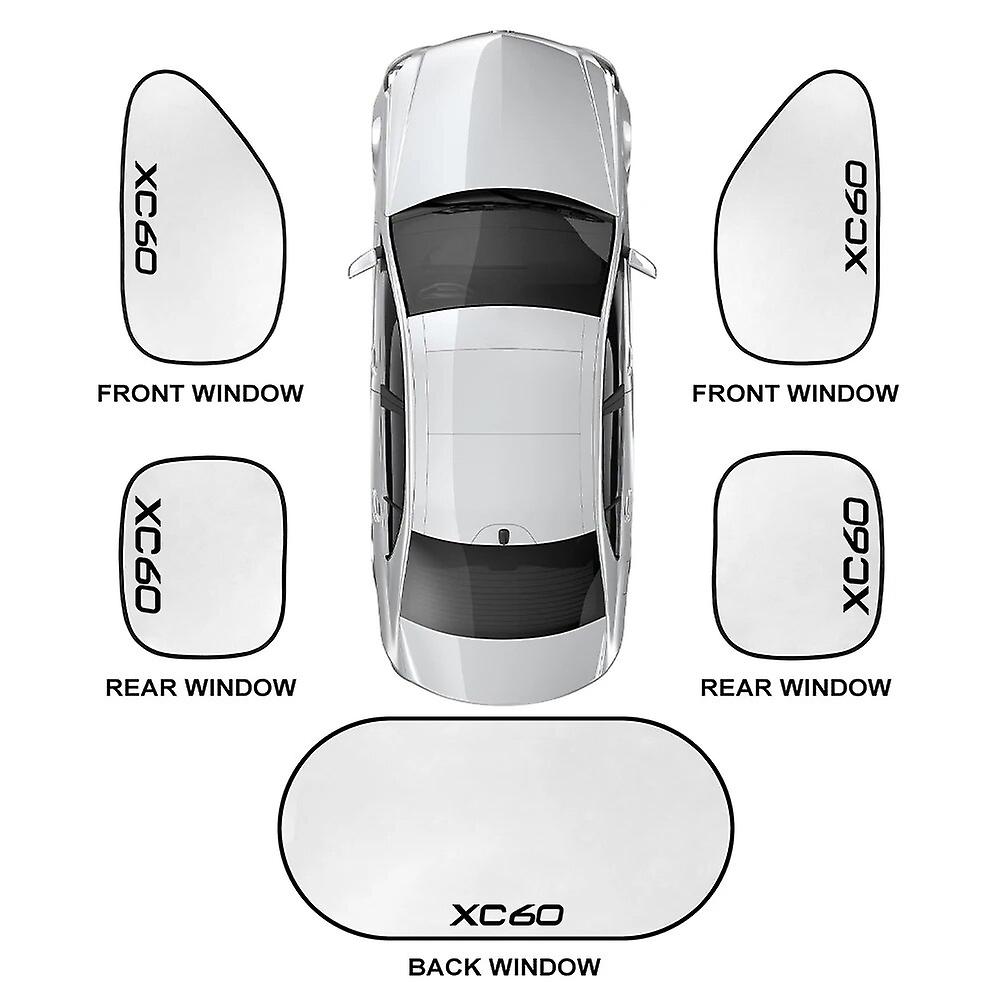 5pcs Car Window Sun Visor Car Accessories For Volvo XC90 XC60 C30 T6 ...