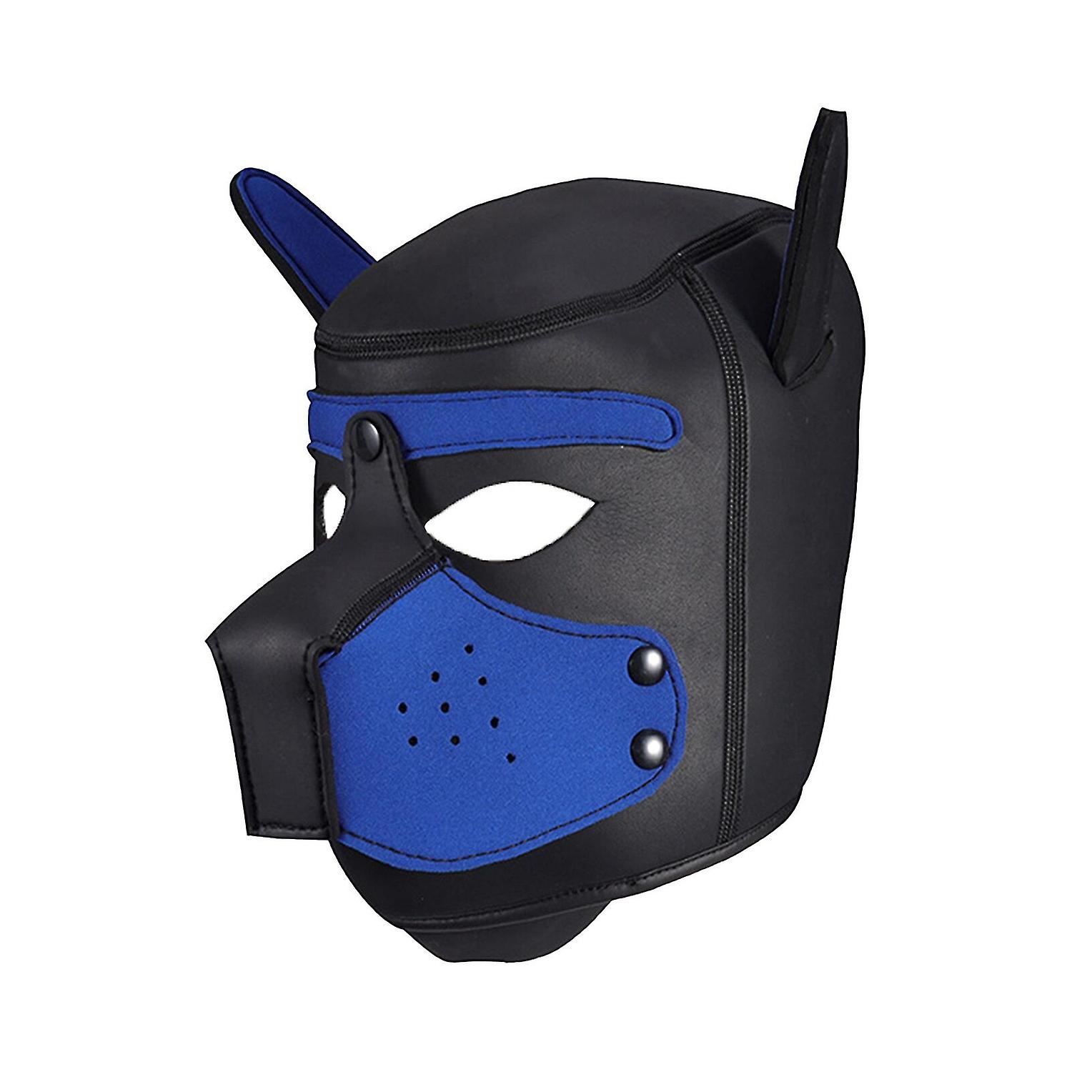 Adults Neoprene Puppy Hood Mask, Removable Cosplay Dog Full Face Pup ...