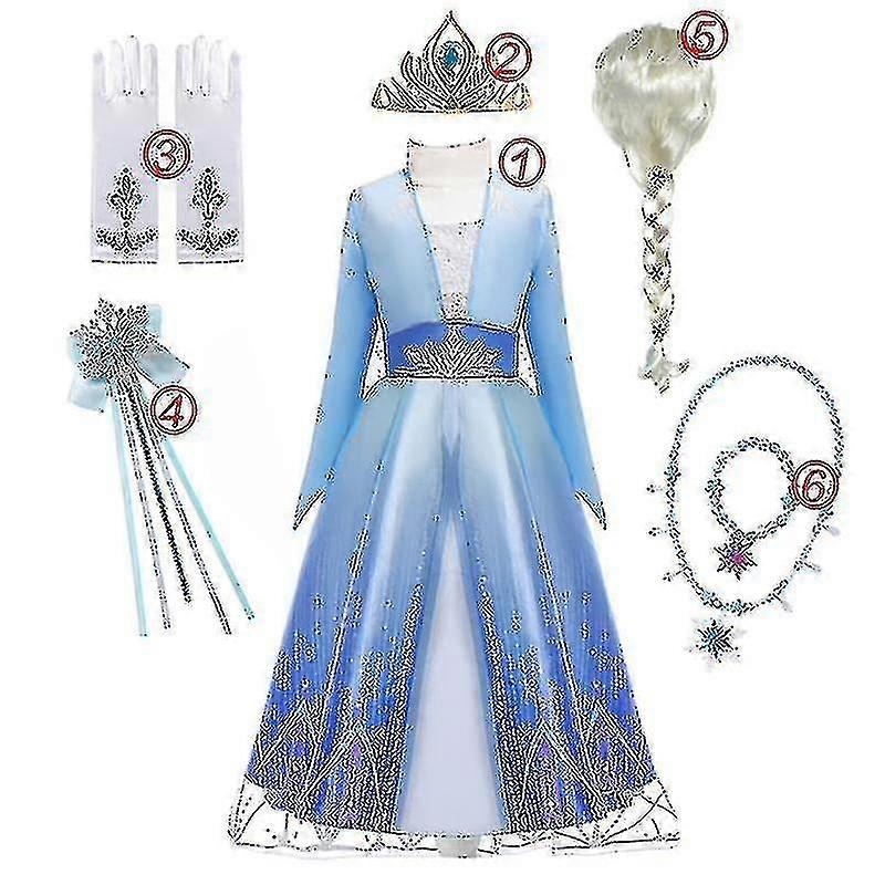 Girls" Frozen Princess Dress: Sequined Mesh Ball Gown For As Elsa Or ...