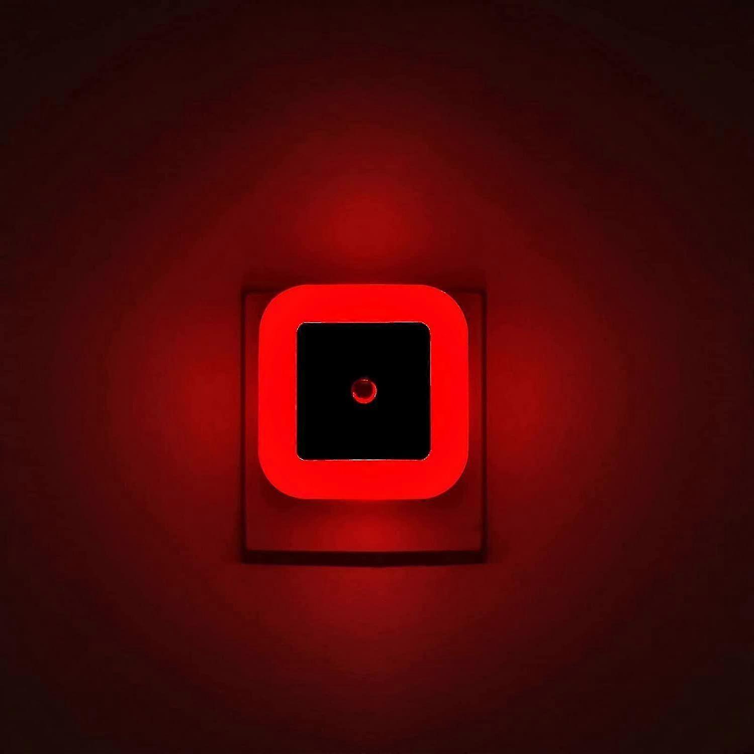 [ Pack Of 4 ] Red Night Light, Plug In Led Wall Lamp With Dusk To Dawn ...