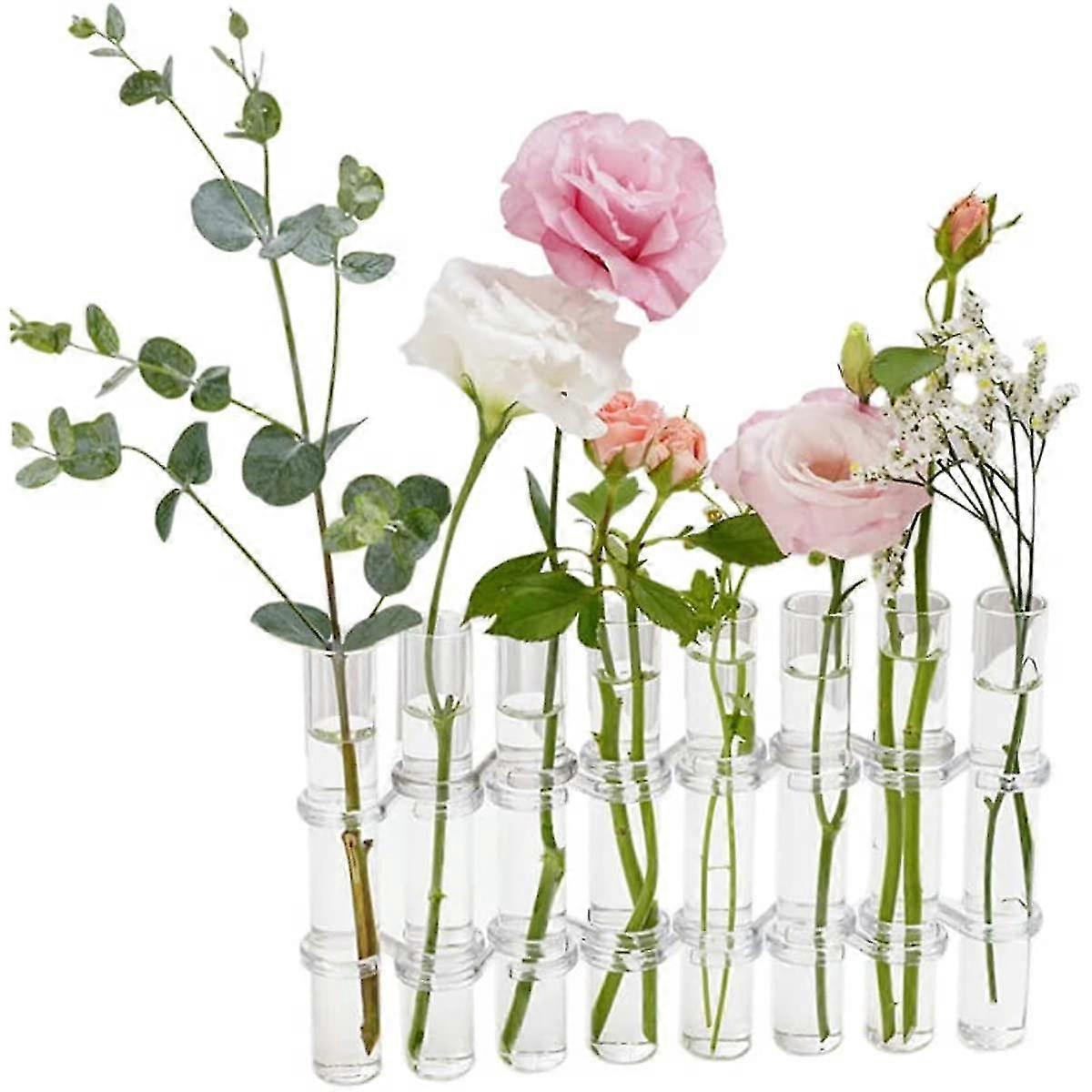 Hinged Flower Vase Test Tube, 8pcs Test Tubes Flower Vases Plant ...