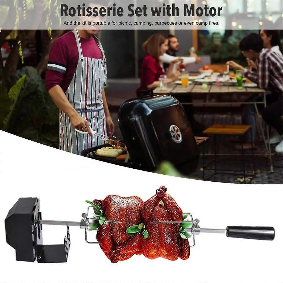 Rotisserie Kit Stainless Steel Automatic BBQ Grill Rotisserie Set with ...