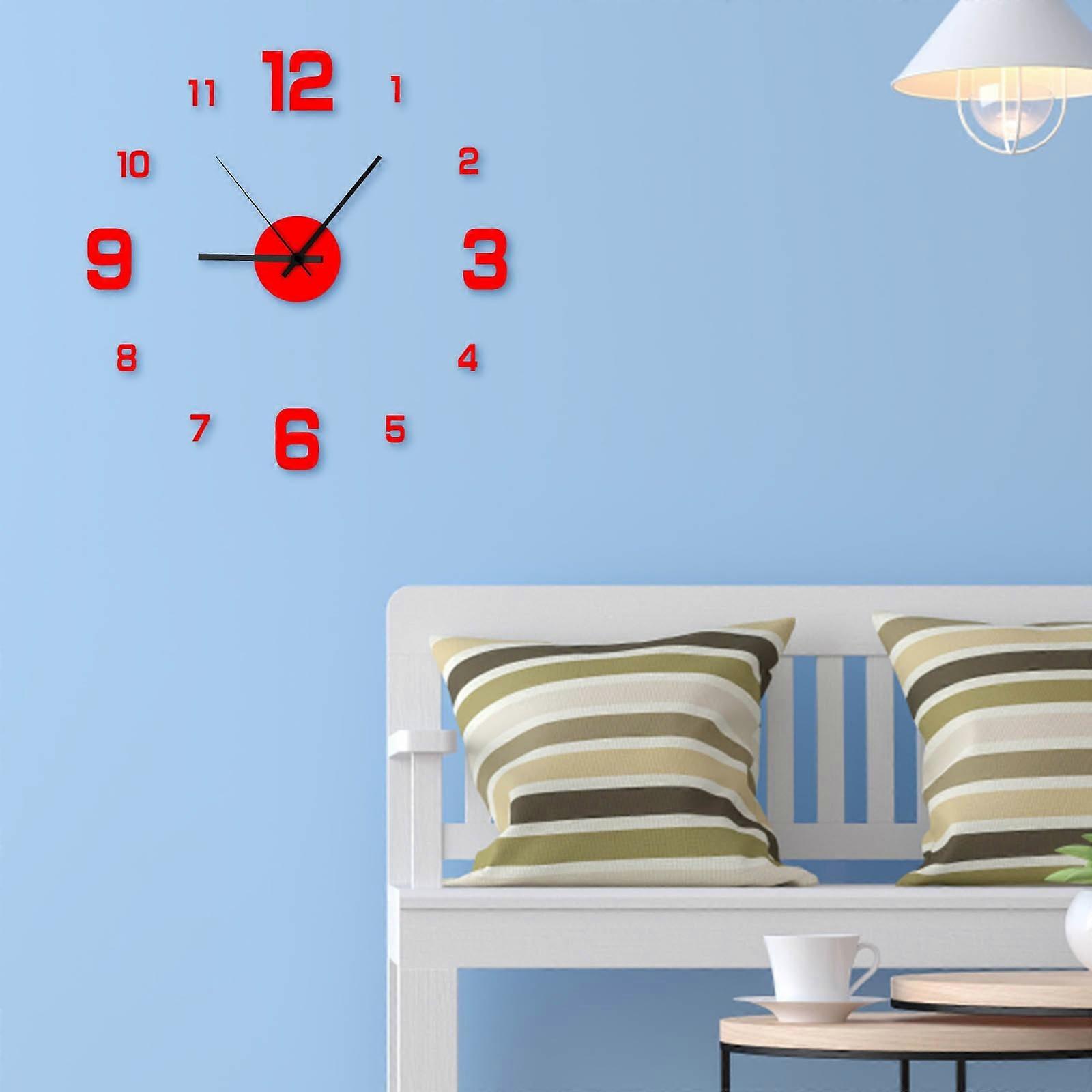 Large Wall Clock Watch DIY Sticker Wall Clocks Pared Home Decoration ...