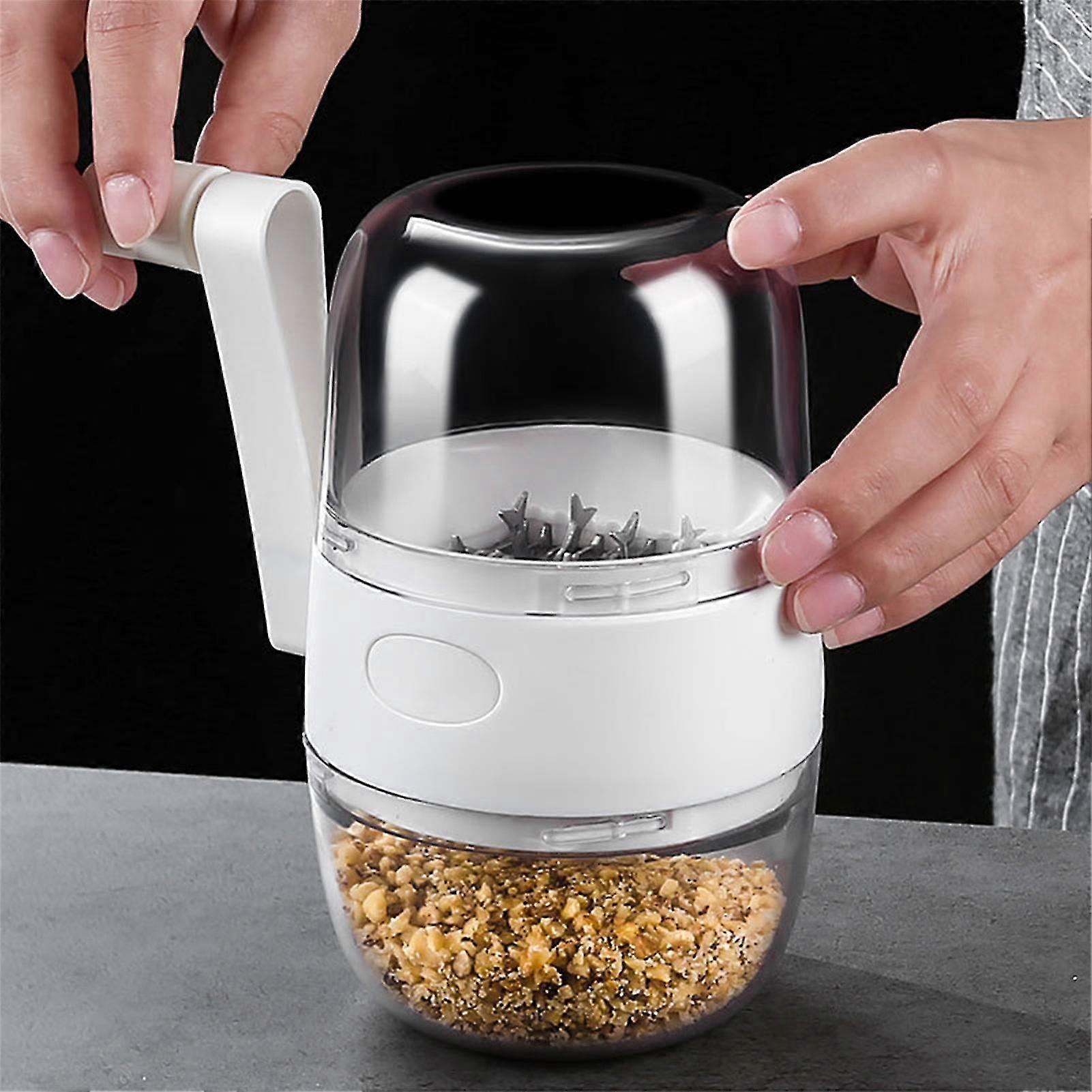Wharick Nut Grinder Food Grade User-friendly ABS Hand-Crank Garlic ...