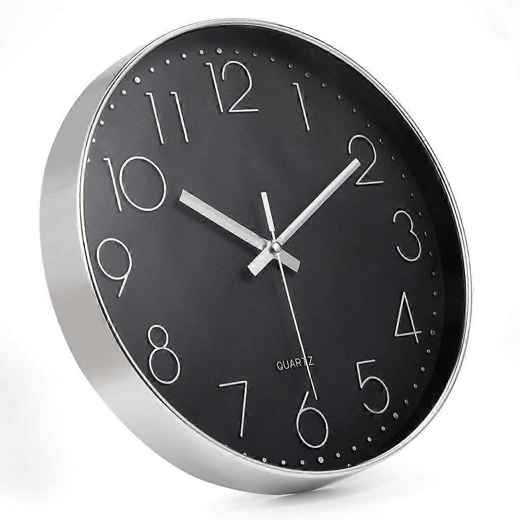 12 Inch Modern Quartz Silent Wall Clock with Arabic Numeral Wall Clocks ...