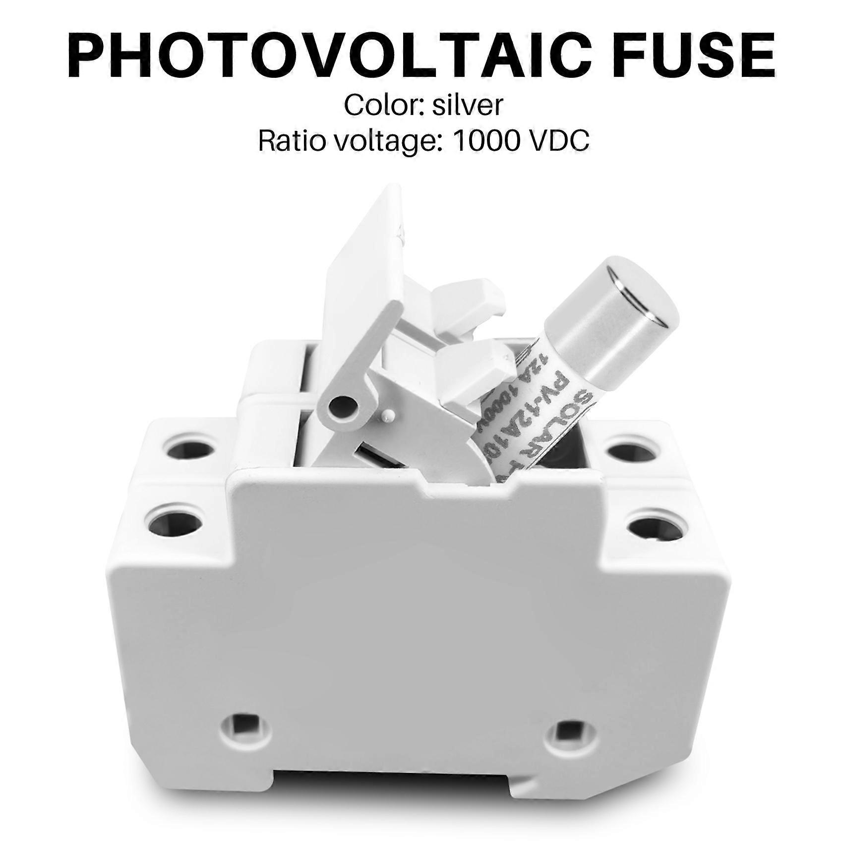10 Pcs 1000 VDC Fuse Solar PV Explosion-proof Fuse Silver - 12A | Fruugo UK