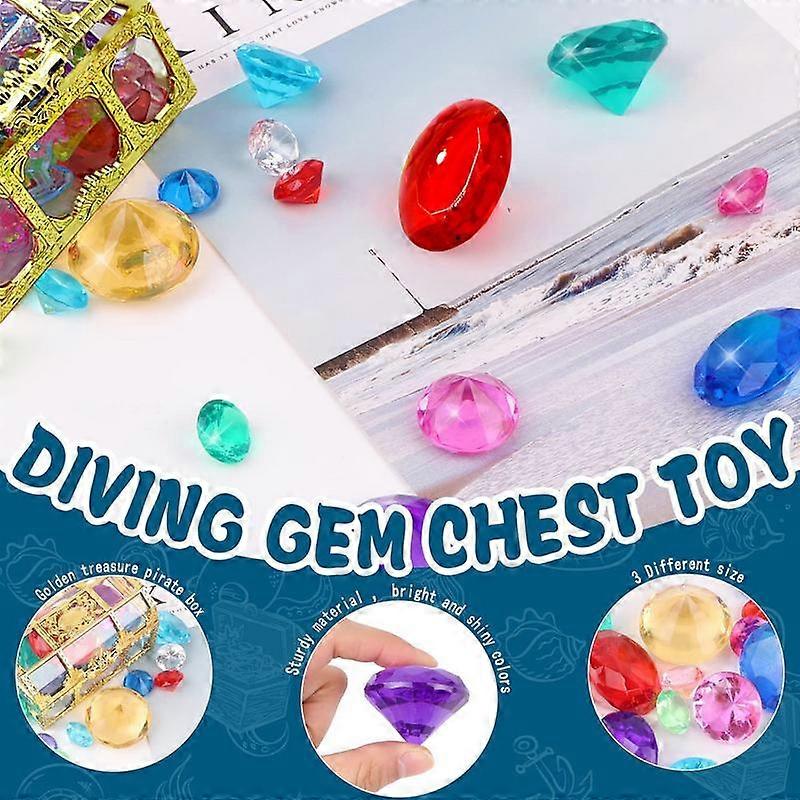 Plastic Gems Treasure Box Captain Pirate Party Pirate TreasureChest ...