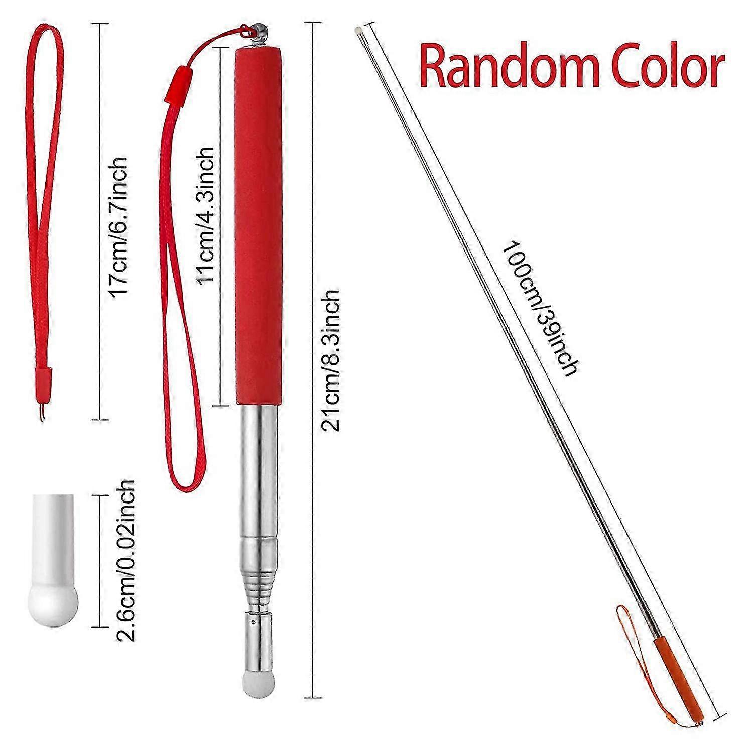 4Pcs Telescopic Pointer Stick with Hand Lanyard Teacher Pointer for ...