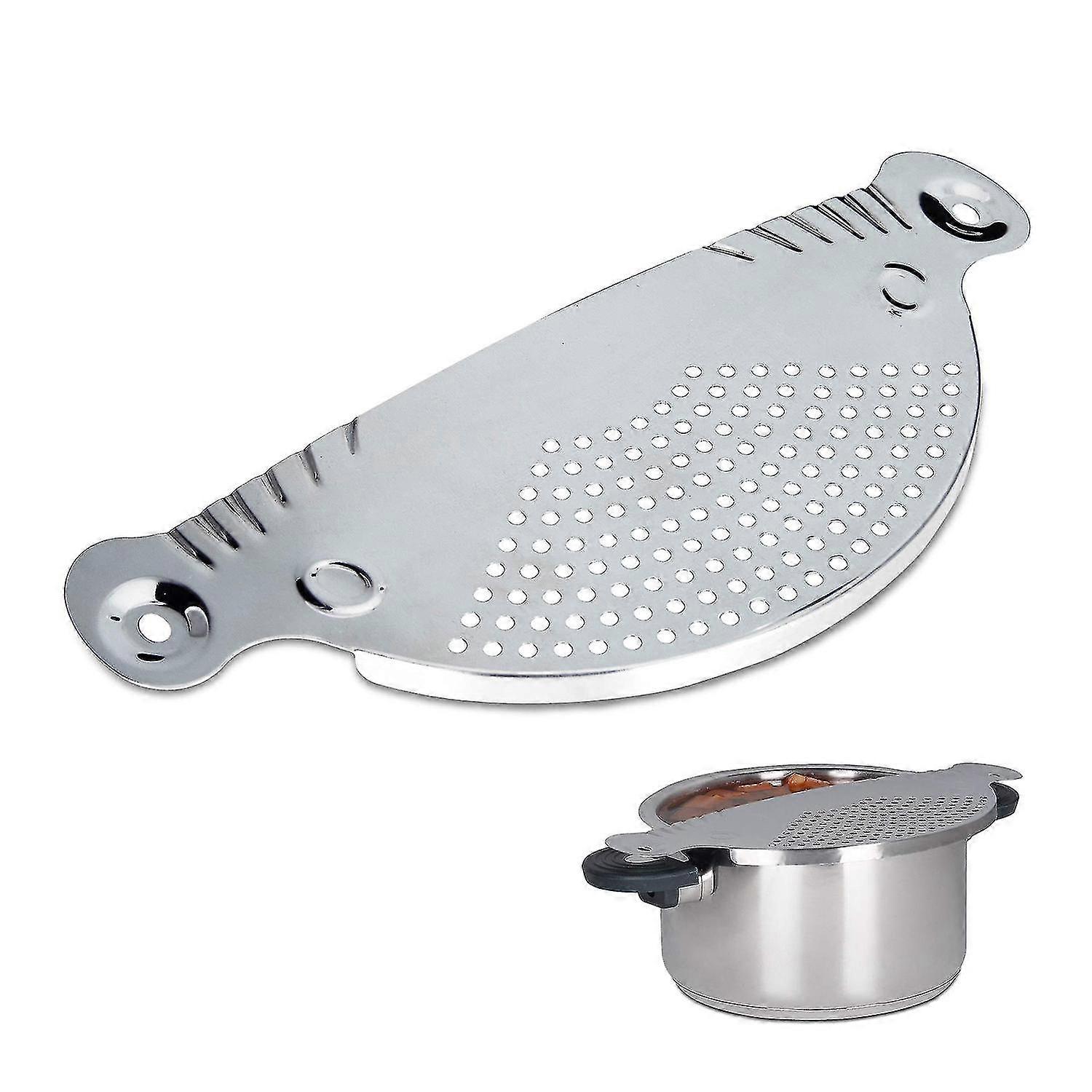 Clip-on Stainless Steel Pan Drainer Kitchen Utensil Colander Hxl: 32.5 ...