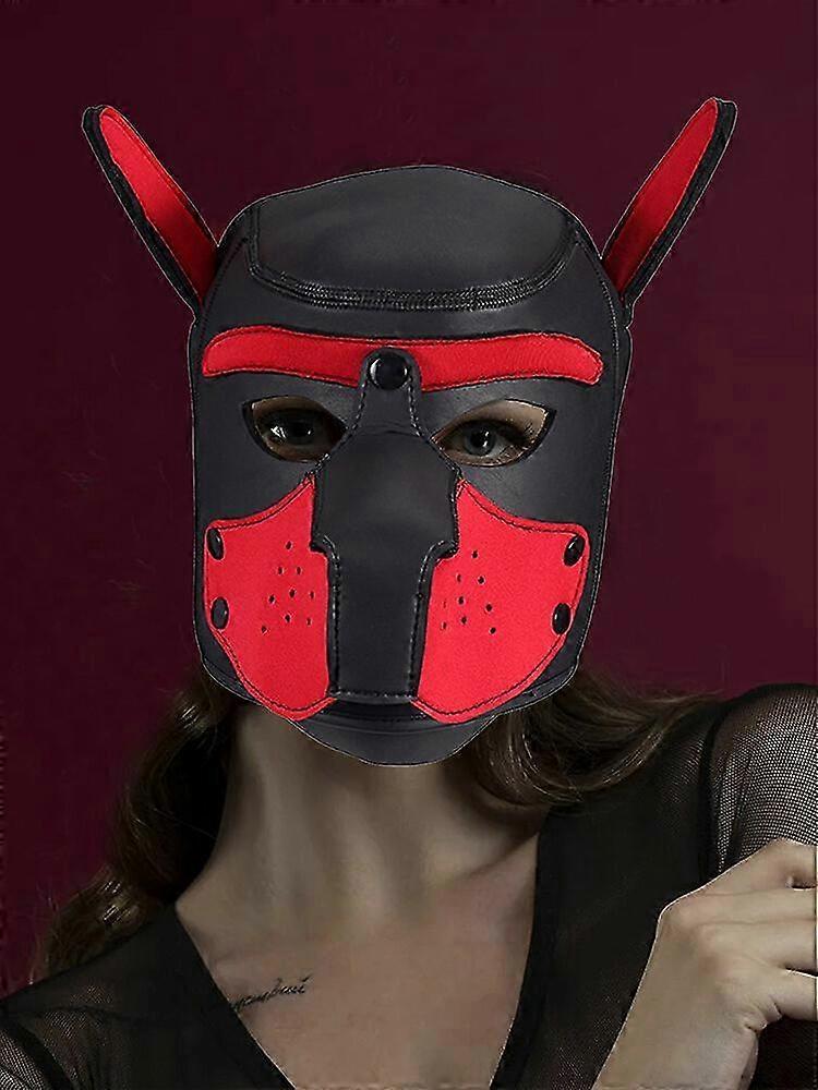 Party Masks Pup Puppy Play Hood Mask Latex Rubber Role Play Cosplay ...